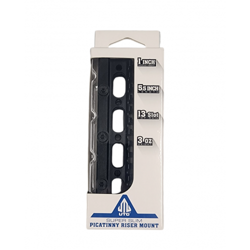 Leapers UTG 13 Slot Riser Mount 1.0" inch Height 5.5" Length