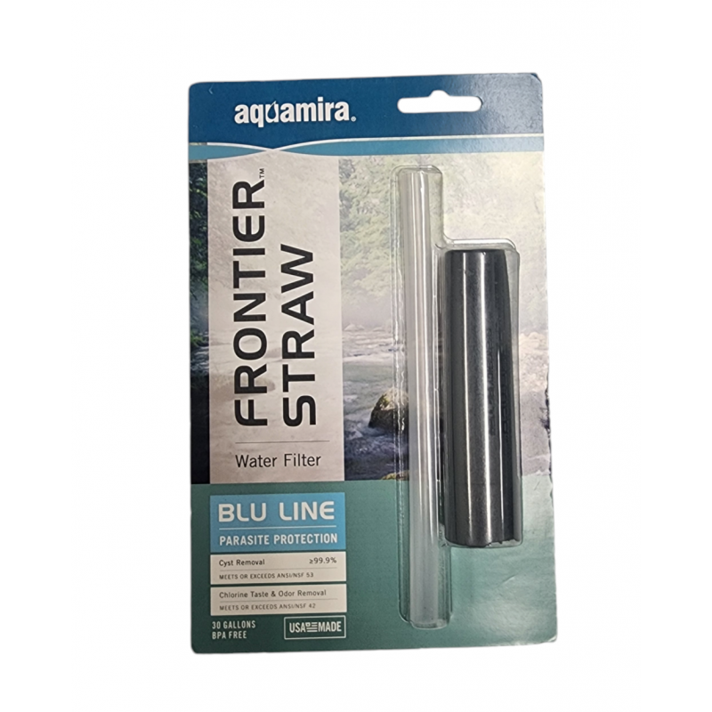 Aquamira Frontier Straw Blu Line Parasite Protection Cyst Removal >=99. ...
