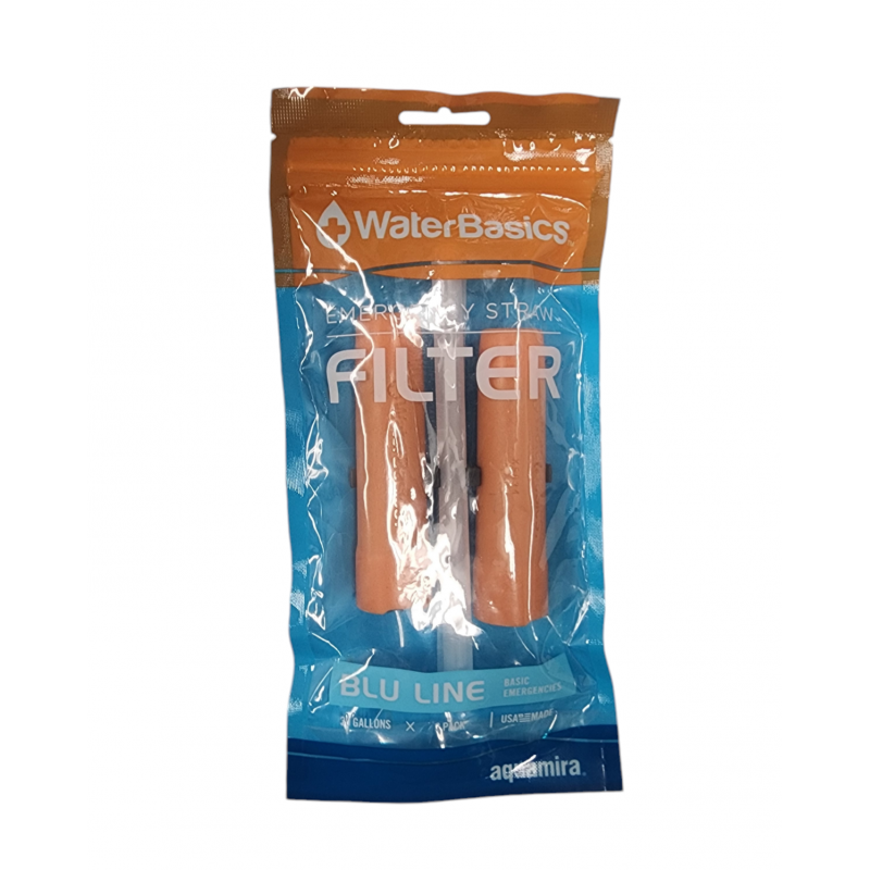 Aquamira Frontier Straw Blu Line Basic Emergencies 30gal - 2 Pack