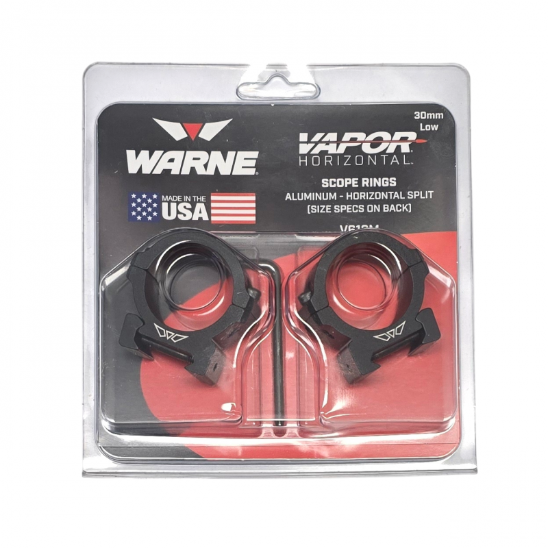 Warne Scope Mount Vapor Horizontal, 30mm, Low Rings, Matte Finish ...